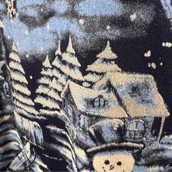 Basic Editions | Tops | Vintage Christmas Village Sweatshirt Size L ...